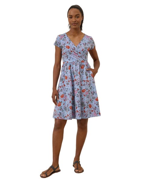 PACT Fit & Flare Crossover Dress